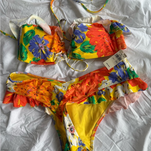 aerie | Swim | Aerie Bright Floral Bikini Set | Poshmark